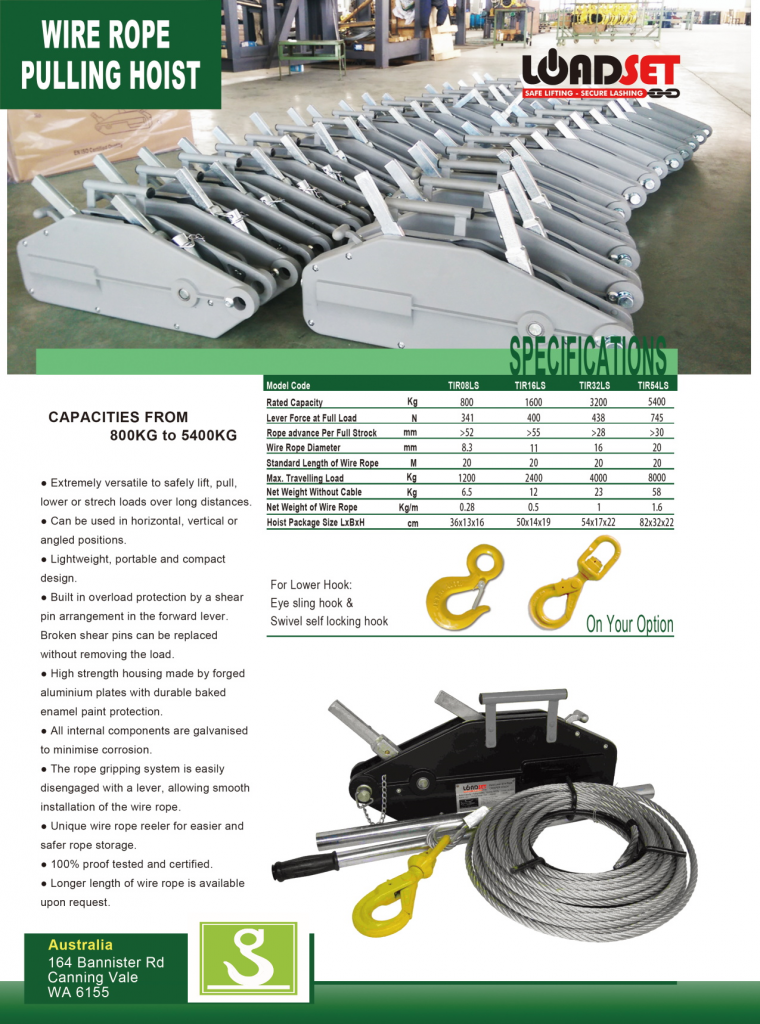 Tirfors - New Height Lifting - Lifting Equipment - Steel wire rope